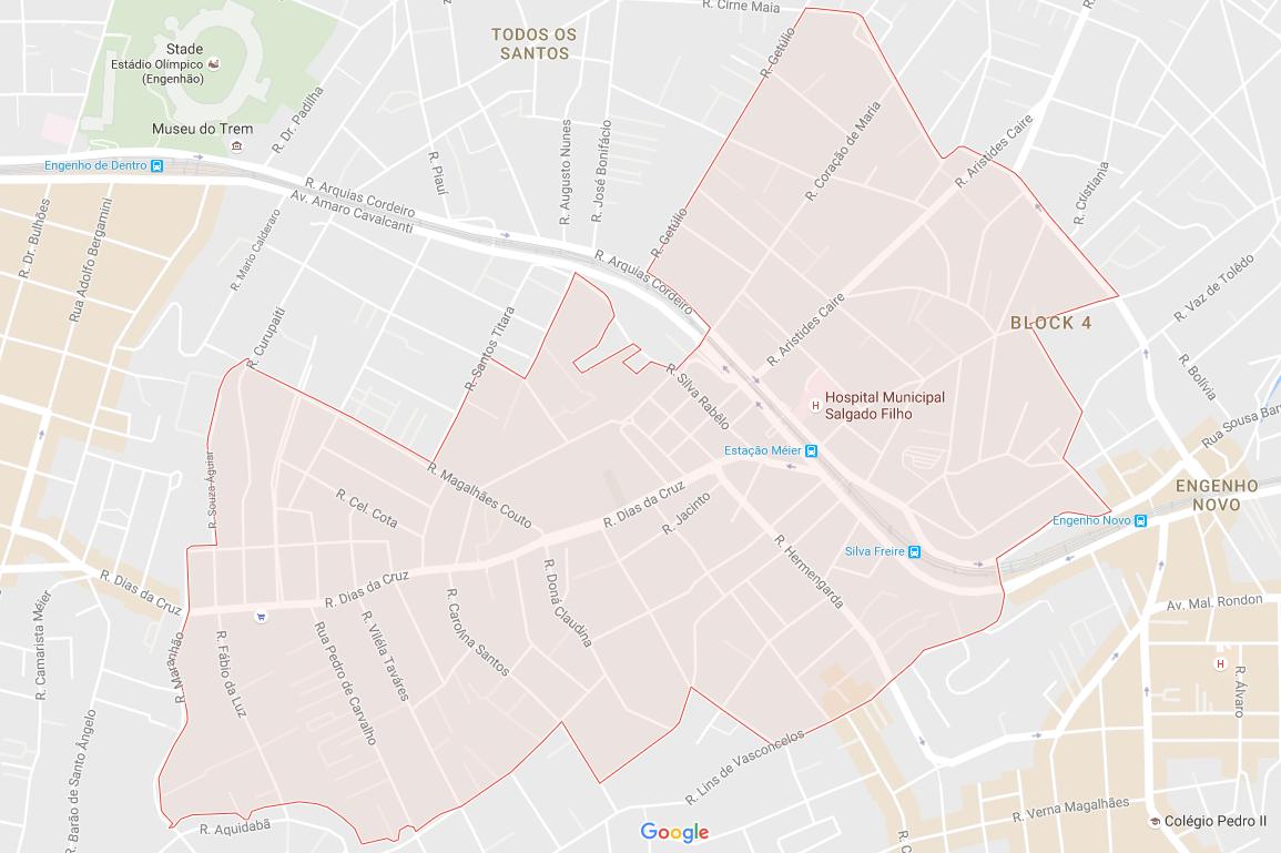 Méier mapa - Plano de Méier (Brésil)